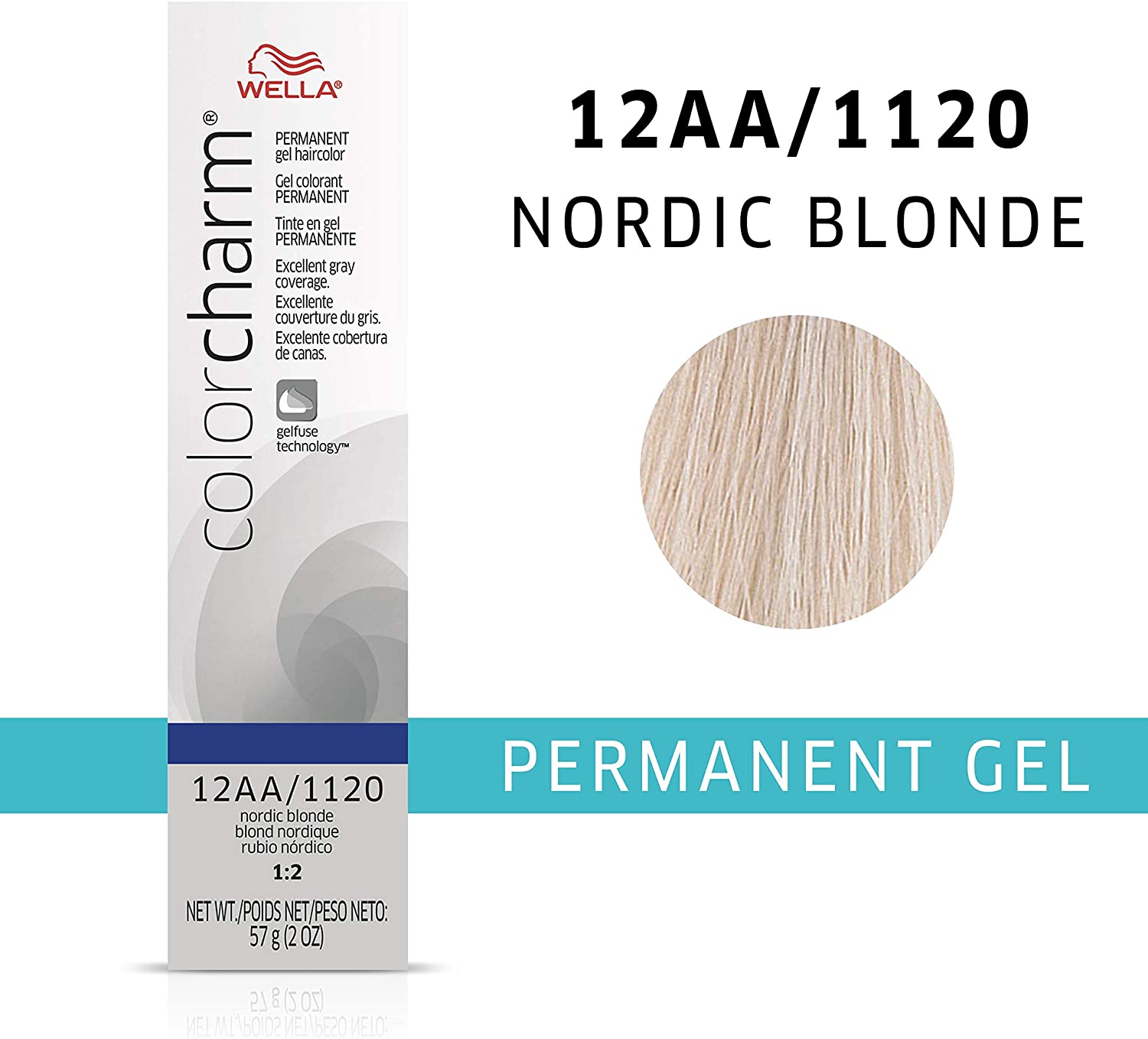 Wella Color Charm Permanent Gel Hair Color 12AA/1120 Nordic Blonde ...