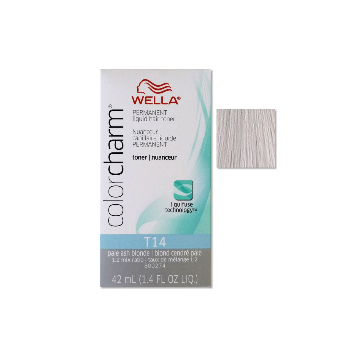 Wella Color Charm Permanent Liquid Creme Hair Color T14 Pale Ash Blond ...