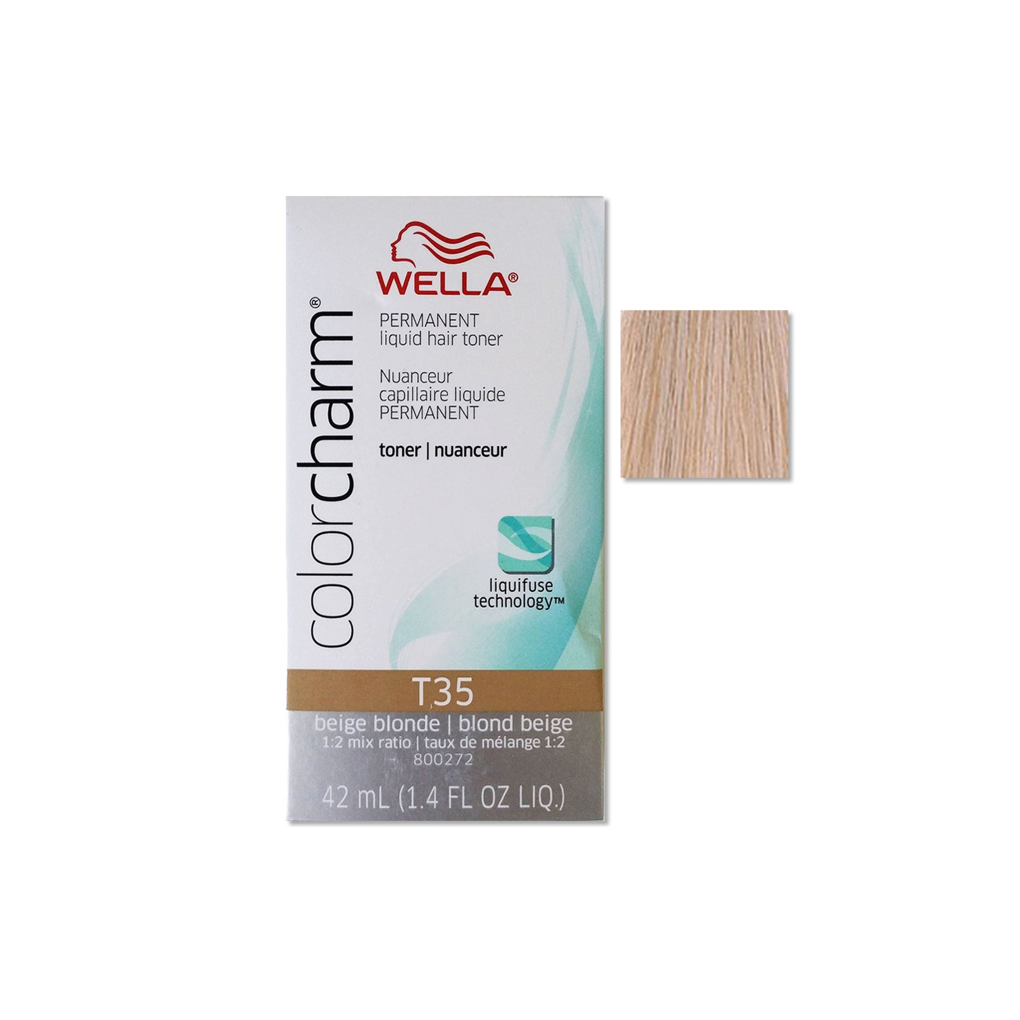 Wella Color Charm Permanent Liquid Creme Hair Color T35 Beige Blonde 4 ...